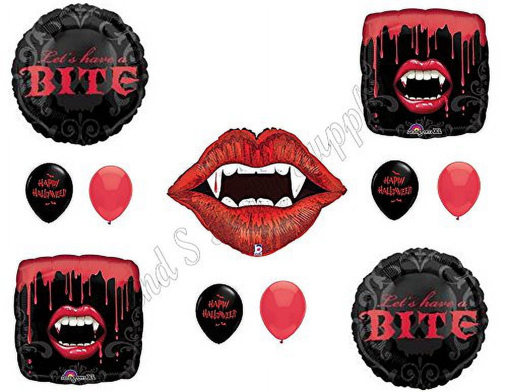 VAMPIRE HALLOWEEN Party Balloons Decoration Supplies Birthday Blood ...
