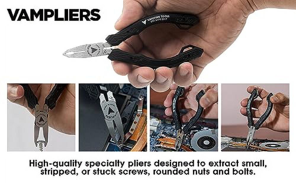 VAMPLIERS 4-Piece Stripped Screw Extractor Pliers Gift Set. Made in ...