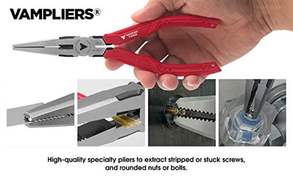 VAMPLIERS 7.5" Stripped Screw Extractor Needle Nose Pliers. Made in ...