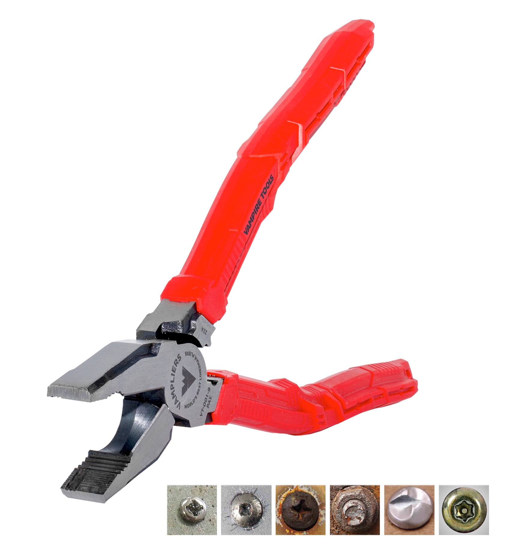 VAMPLIERS VT-001-9 Lineman's Pliers 9in. by Vampire Tools, Stripped ...