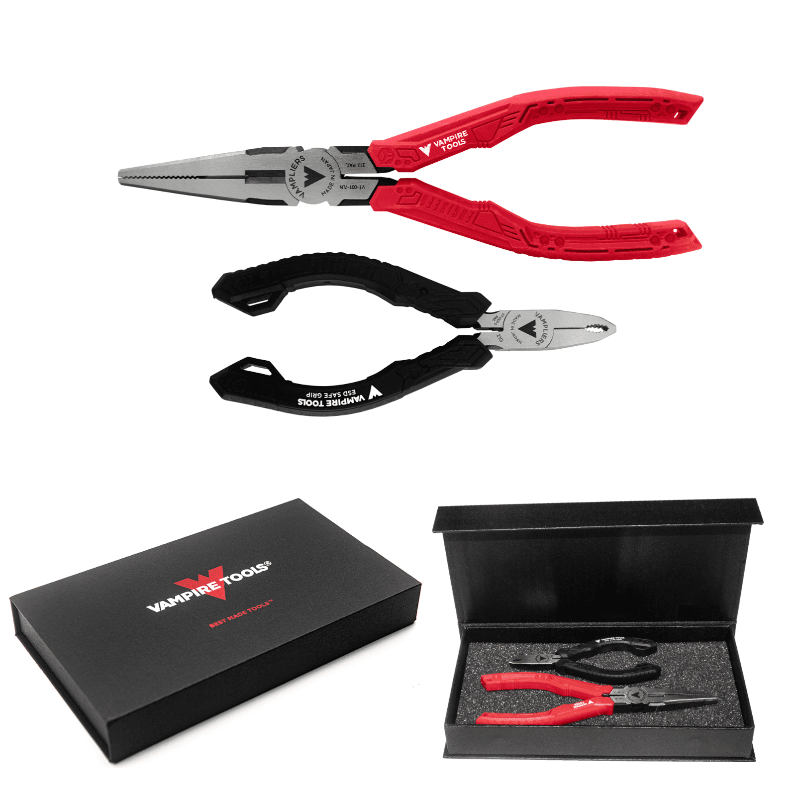 VAMPLIERS VT-001-S2GGS Mini Pliers + Long Nose Pliers, Screw Removal Tools Gift, Stripped Screw ...