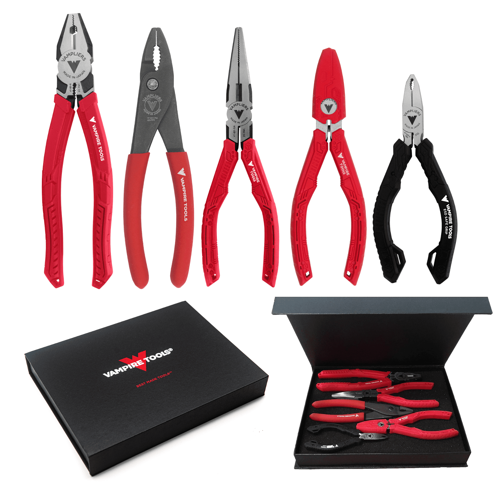 VAMPLIERS VT-001-S5BGS 5-PC Screw Extraction Set of Pliers, Gift Set ...