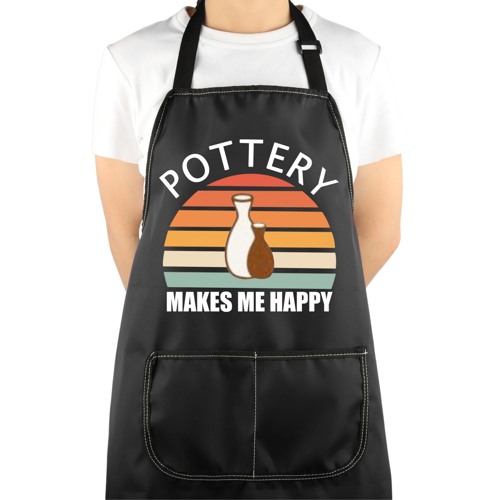 VAMSII Pottery Apron With Pockets Pottery Lover Gifts Ceramics Apron ...