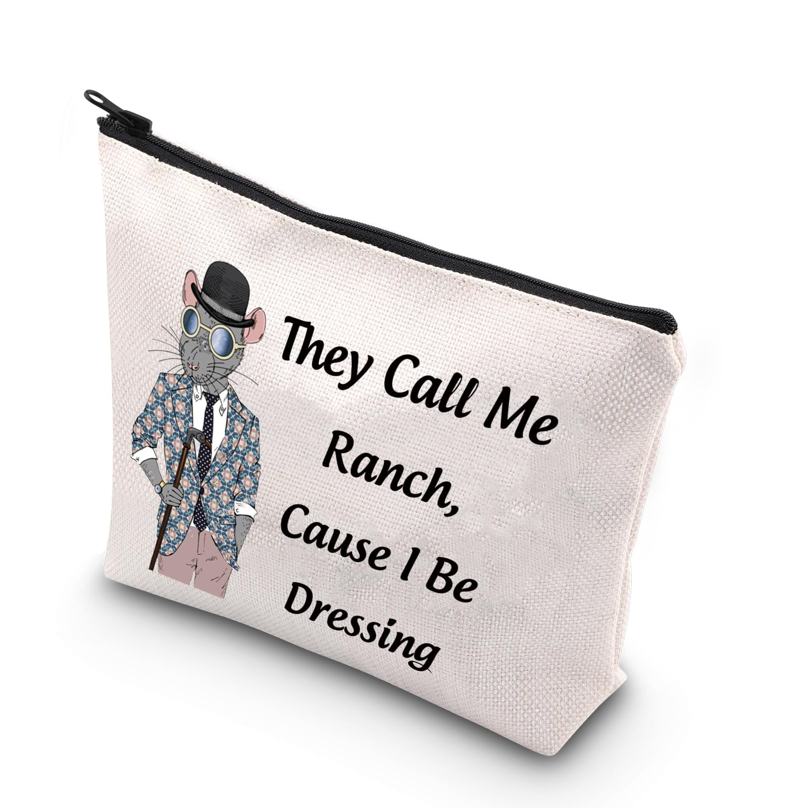 VAMSII Rat Meme Cosmetic Bag They Call Me Ranch Cause I Be Dressing Rat ...