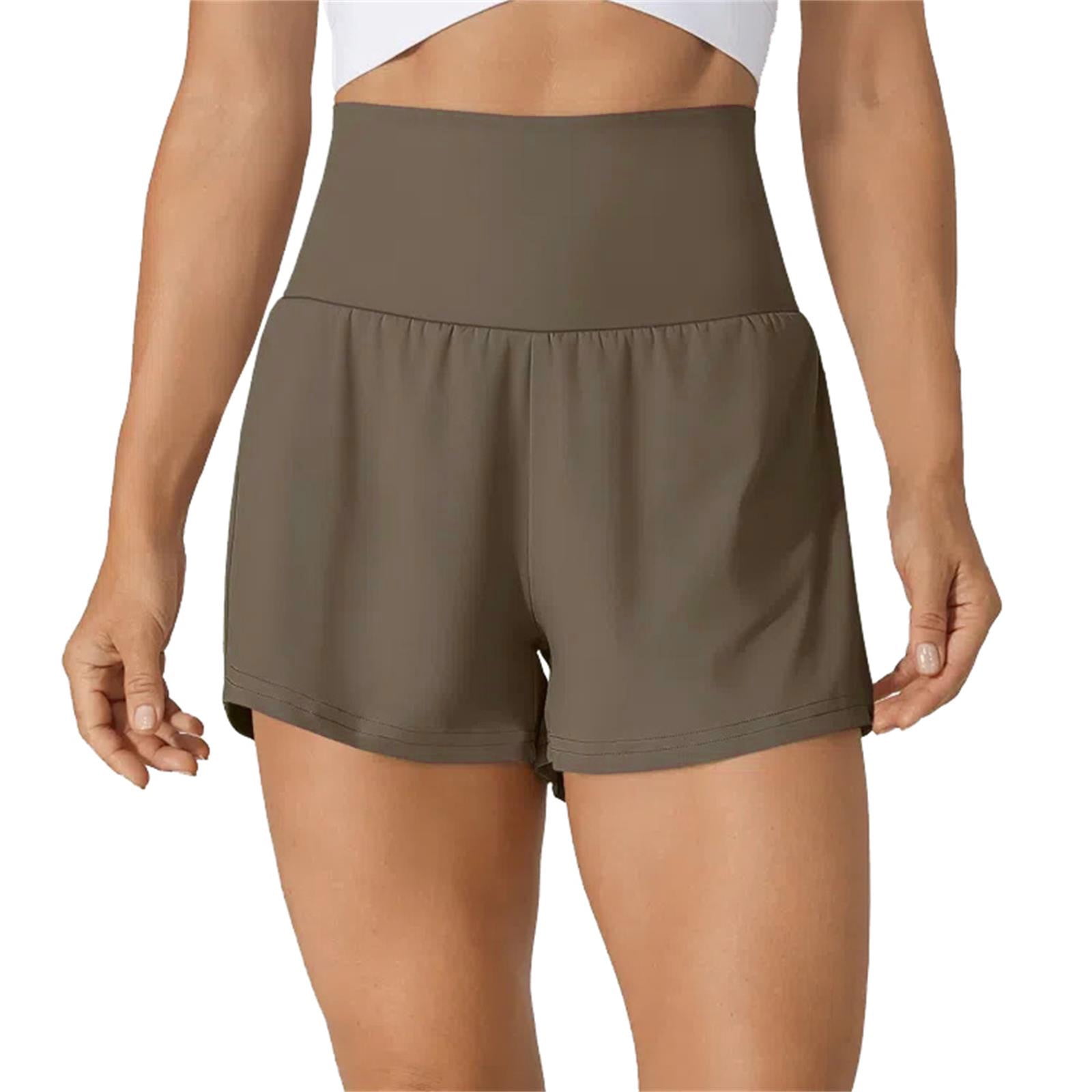 VAMUKO High Waisted Dolphin Athletic Running Shorts for Women High ...