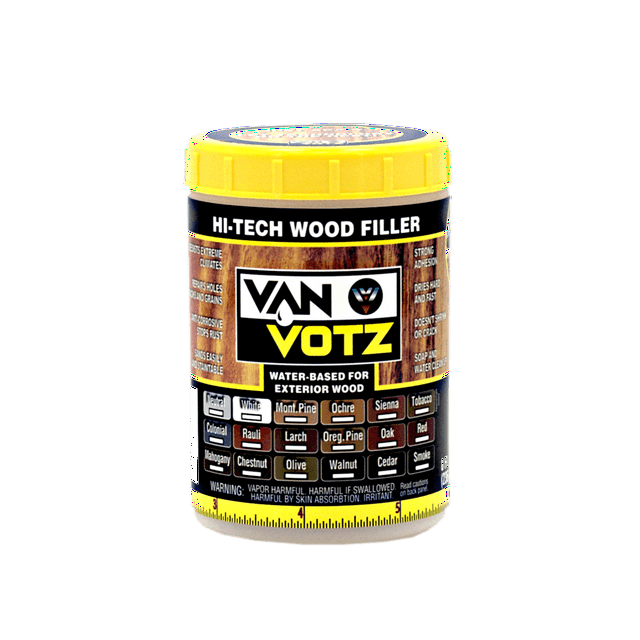 VAN VOTZ Hi-Tech Wood Filler for Exterior Wood in 18 Colors (Smoke ...