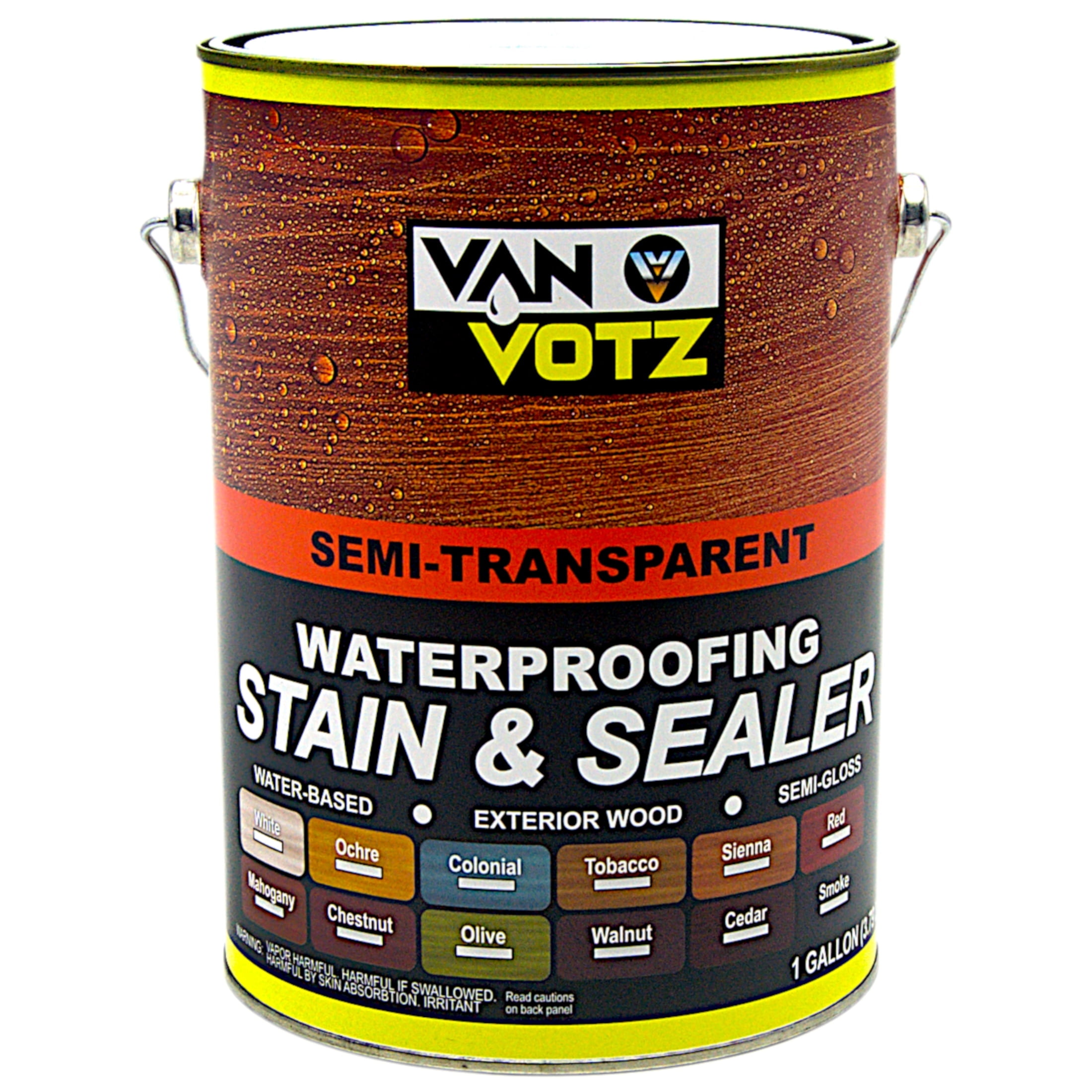 VAN VOTZ Waterproofing Stain & Sealer (1-Gallon, Sienna) - Walmart.com