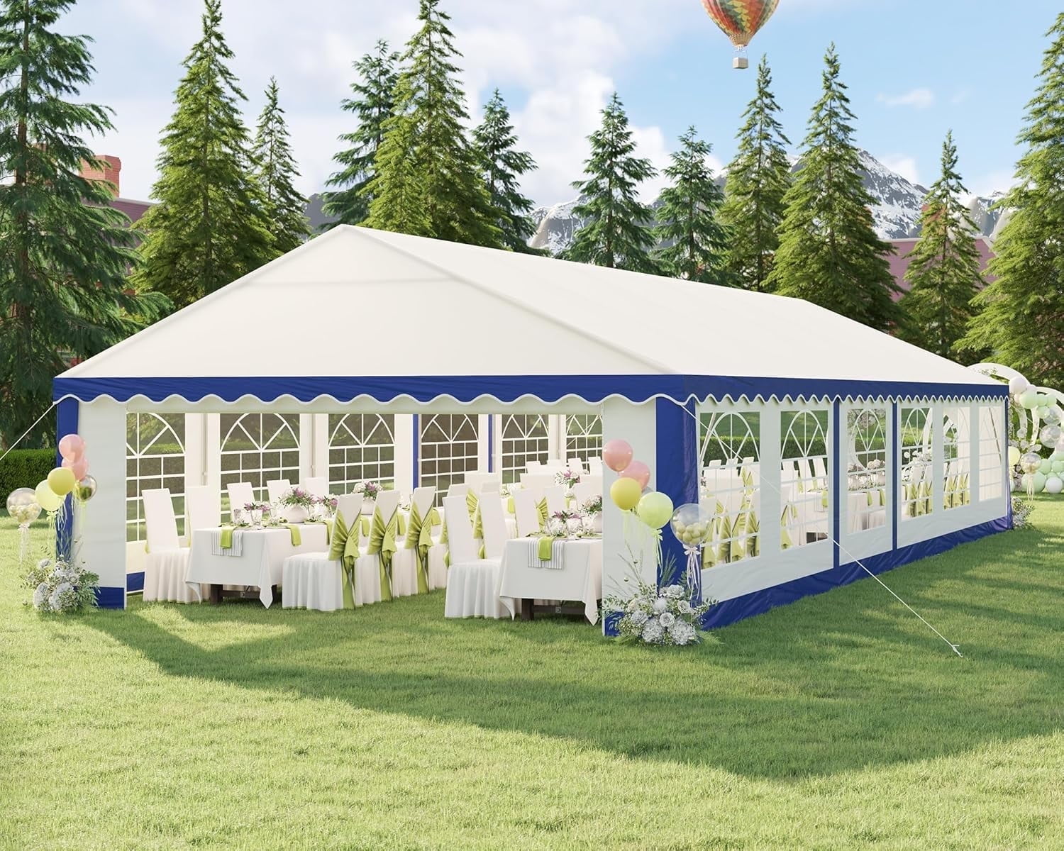 VANACC 20X40FT Large Outdoor Event Shelter, Wedding Party Tent with ...