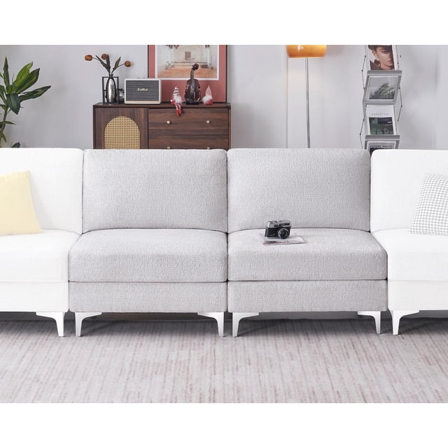 VANACC Comfy Sofa, Double Middle Seats, Modern Sofa for Living Room ...
