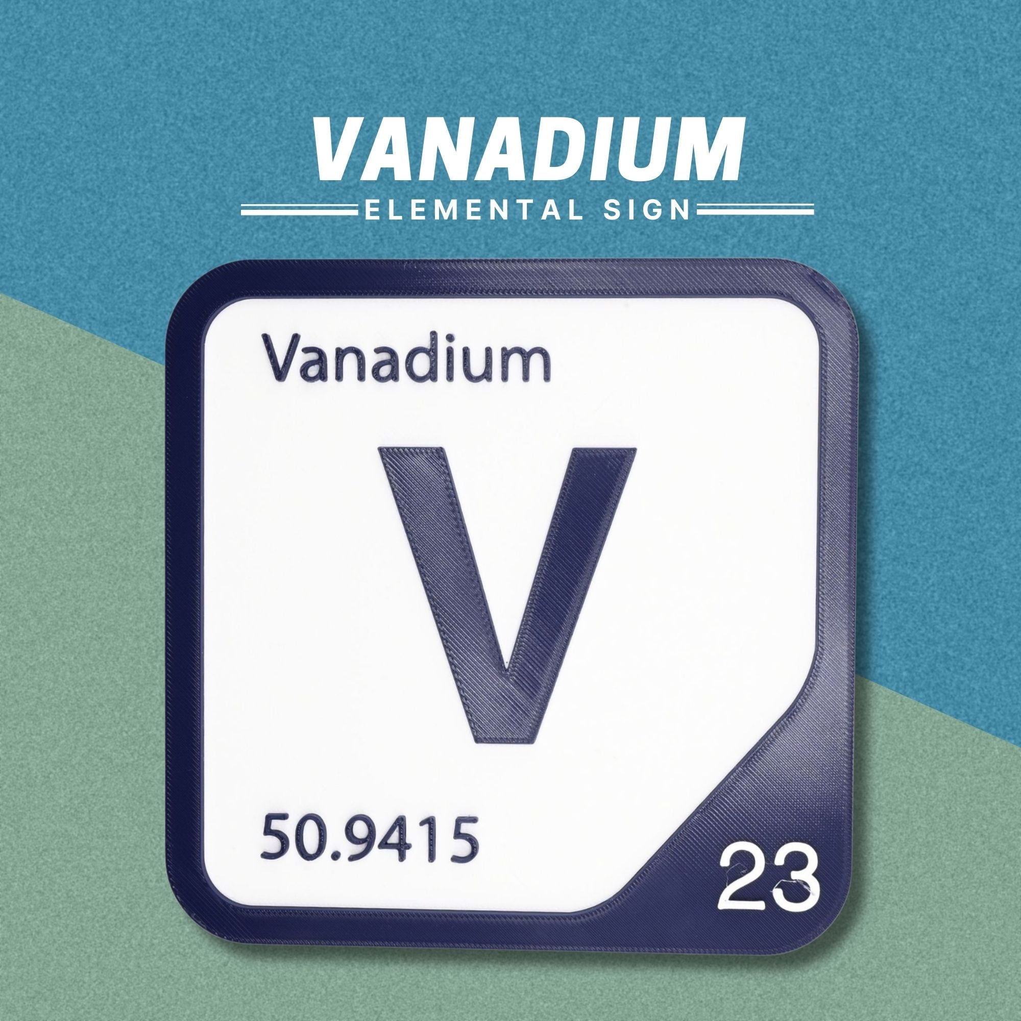 VANADIUM Periodic Table Tile – Educational Wall Art for Science Lovers, 5.6 x 5.6 Inches ...