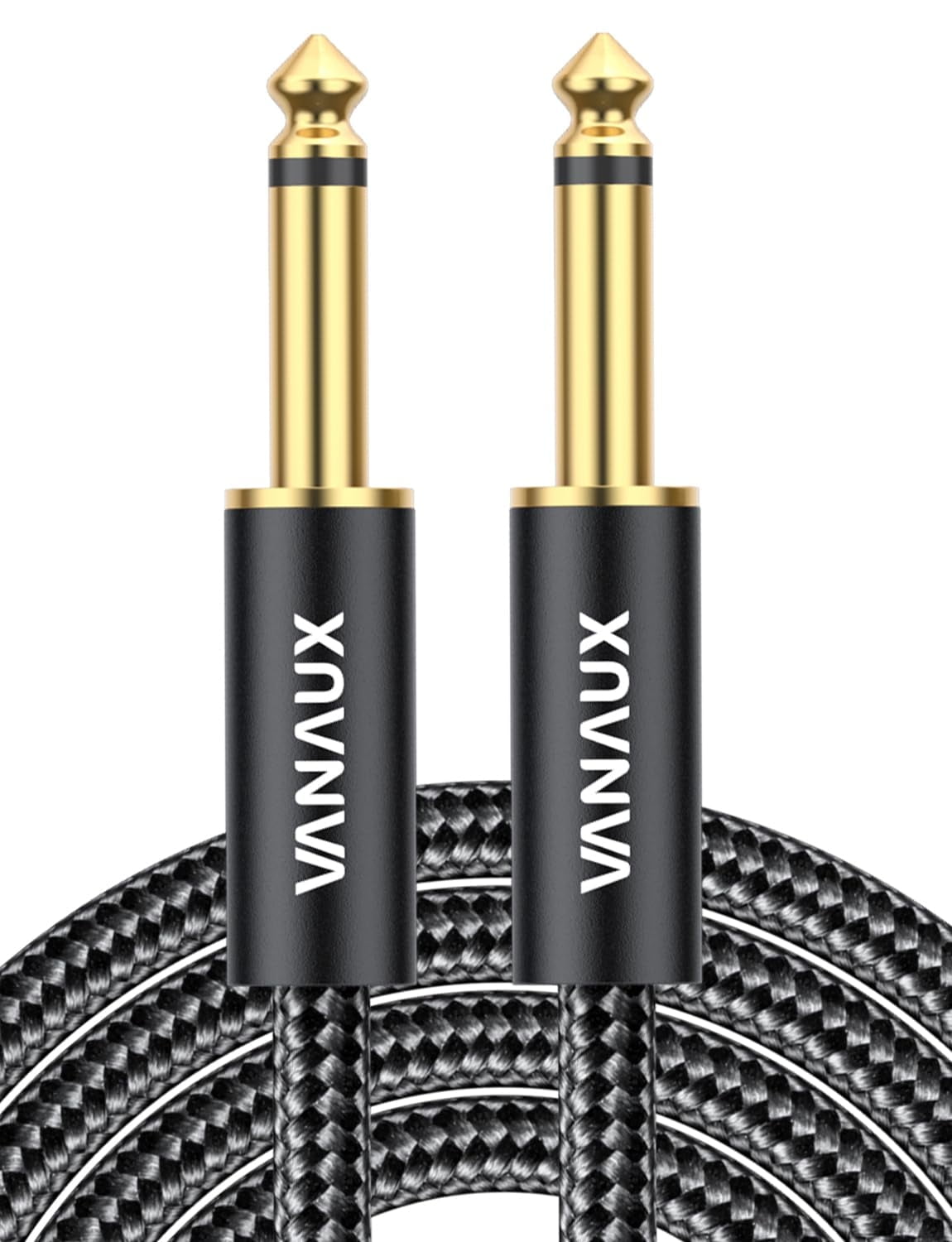VANAUX 1/4 Inch Straight Instrument Cable 6.35mm Mono Jack TS Speaker ...