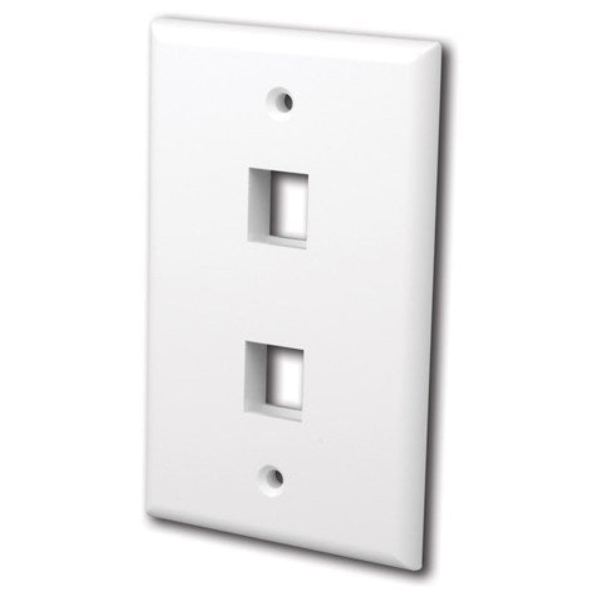 Vanco International- Inc 820102 Vanco 2 Port Keystone Wallplate White ...