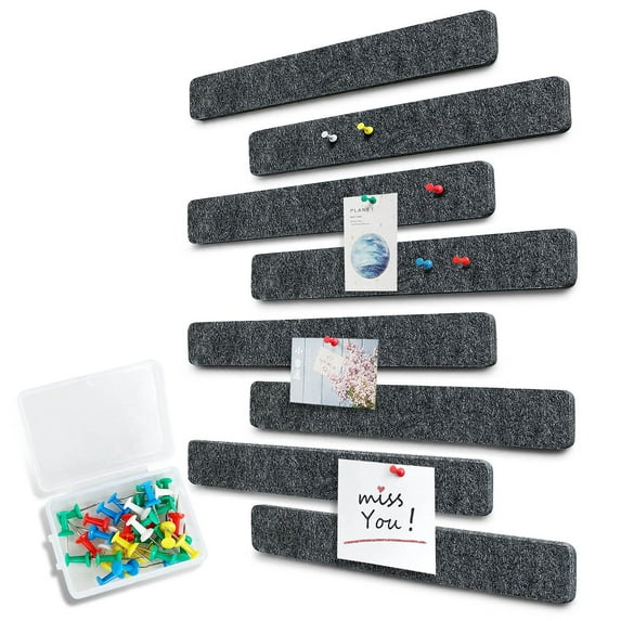 VANCORE Felt Sticky Bulletin Board Strips for Wall, Home Office with 40 ...