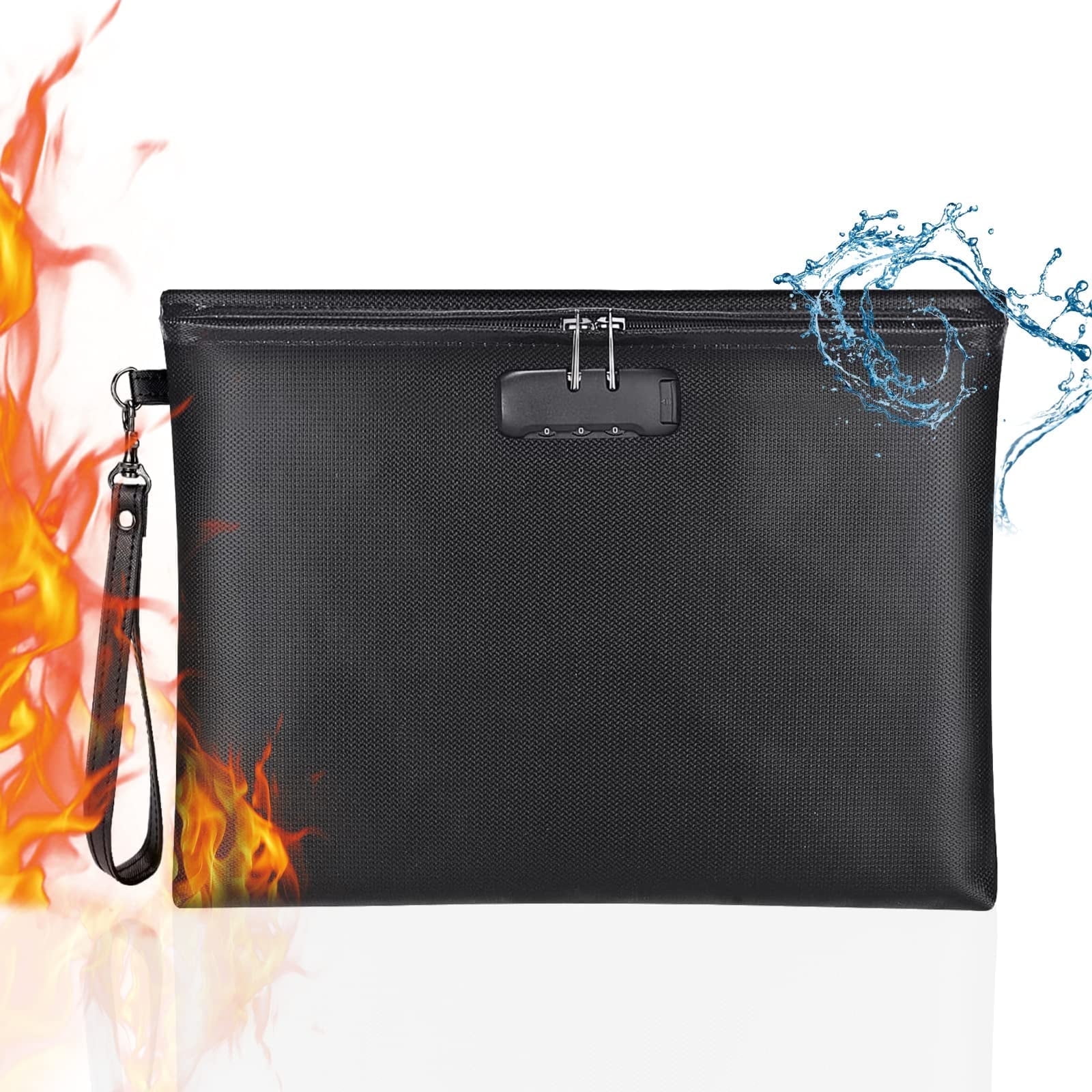 VANCORE File Bag with Lock, 14"x10" Fireproof and Waterproof Money Bag ...