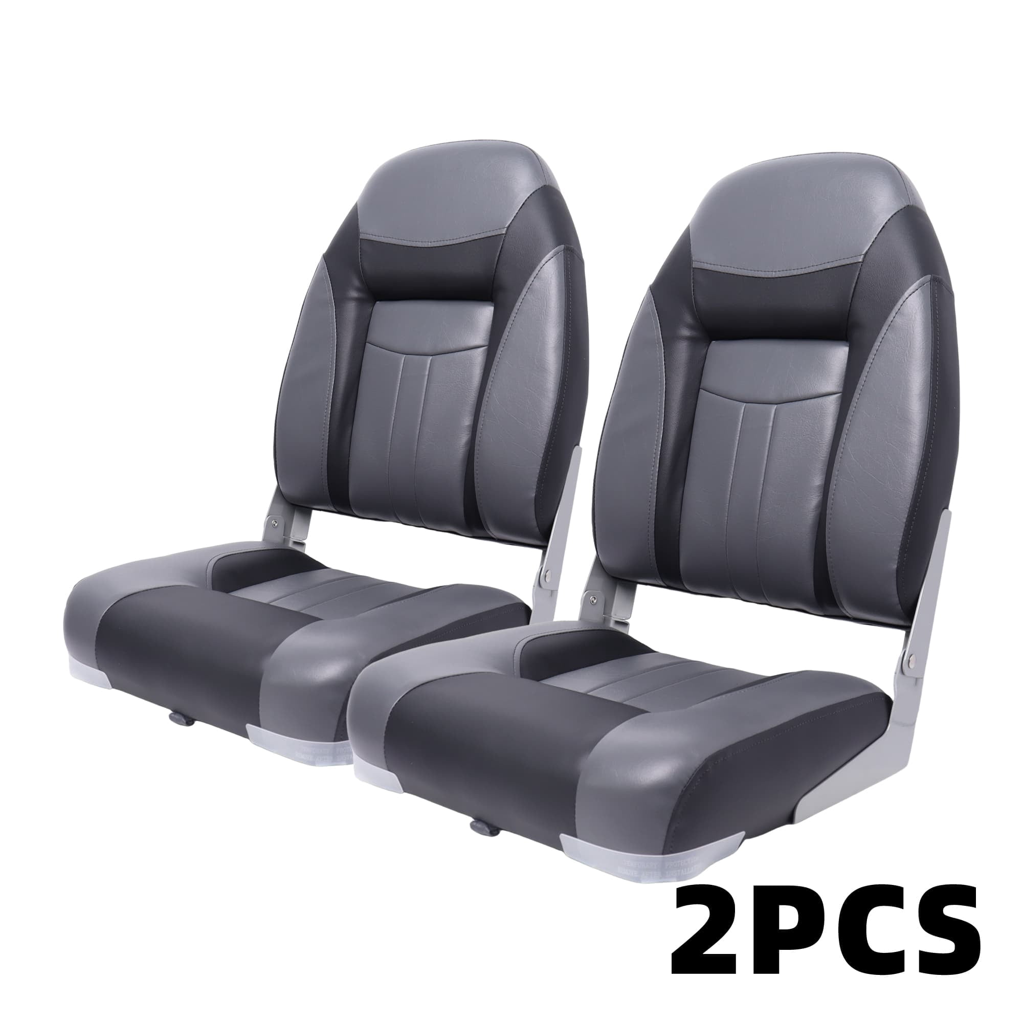 VANCUS 2 Seat High Back Boat Foldaway Captain Seat Folding Yacht Chair ...