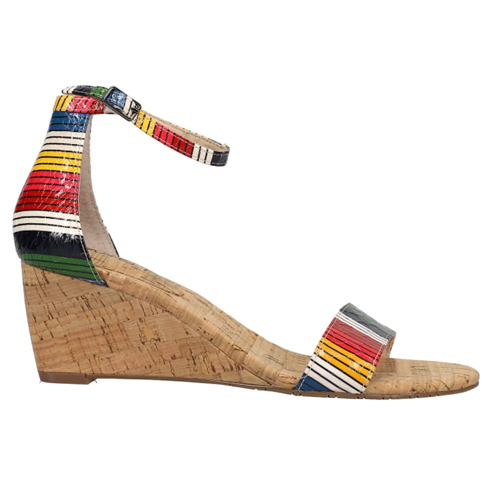 VANELi Womens Monir Striped Ankle Strap Wedge Casual Shoes - Walmart.com