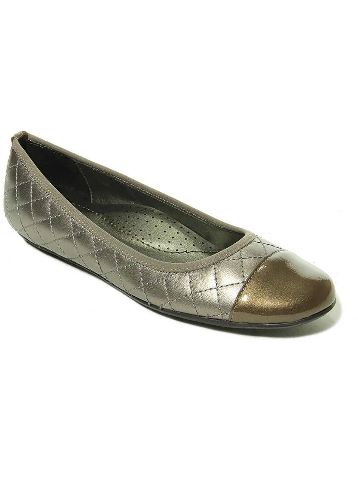 VANELi Womens Serene Leather Quilted Ballet Flats - Walmart.com