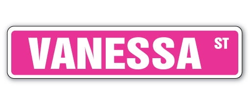 VANESSA Street Sign Childrens Name Room Sign | Indoor/Outdoor | 36 ...