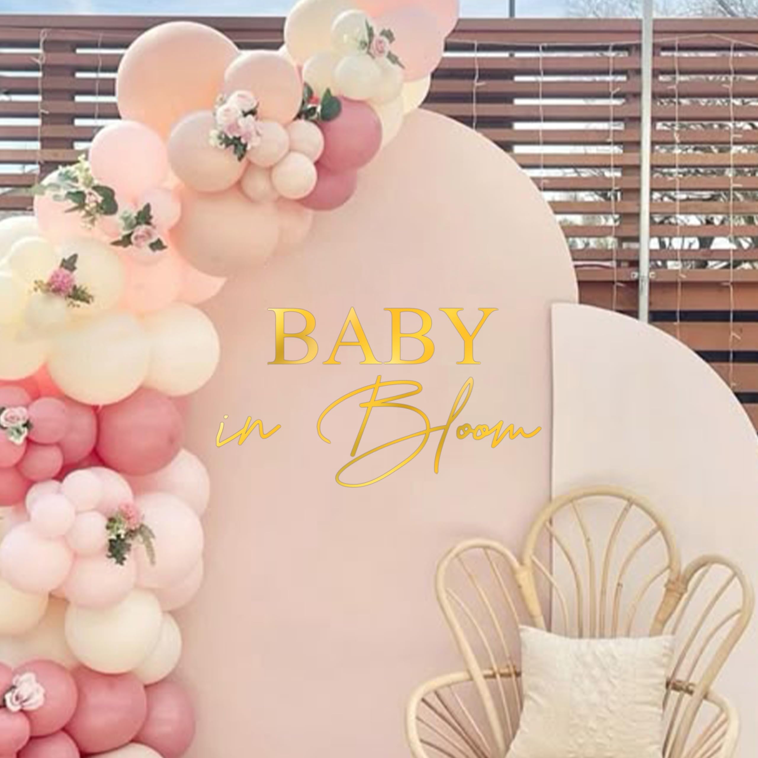 VANGNING Baby in Bloom SSF20 Baby Shower Decal Sign - Gender Reveal ...