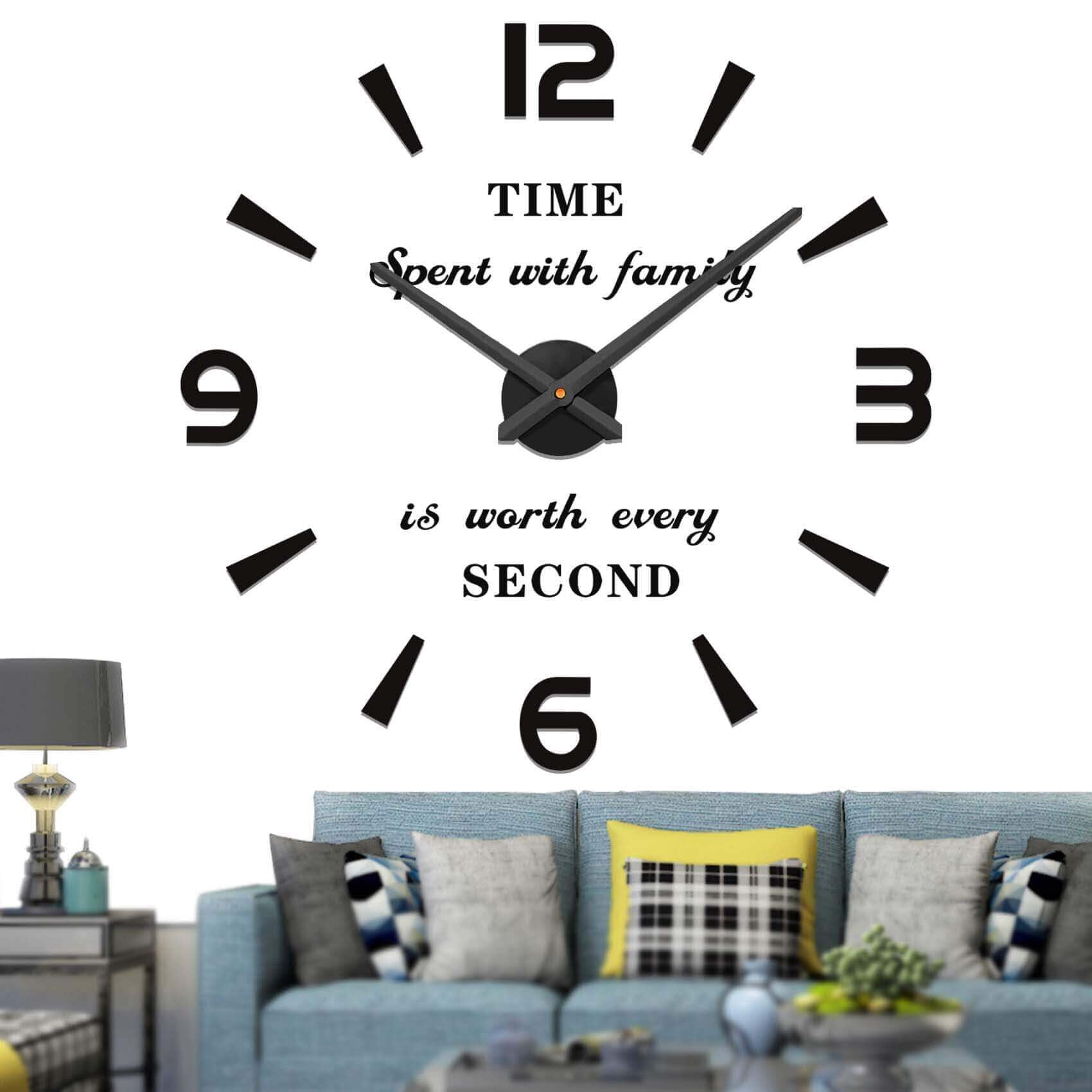 VANGOLD Wall Clock Oversized Wall Clocks for Living Room Decor ...
