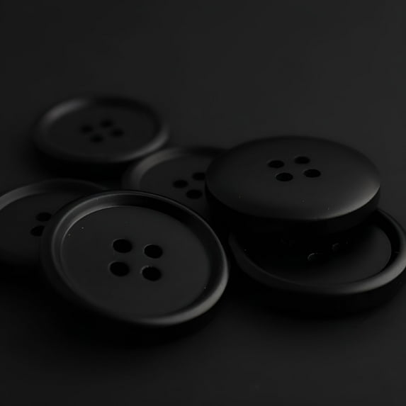 VANIDO 100 Black Resin 4 Hole Coat Buttons - 20mm - Walmart.com