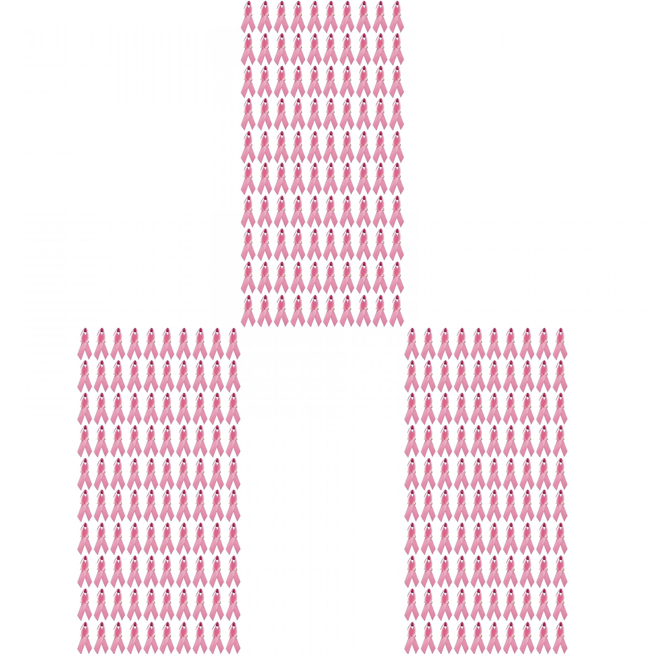 VANIDO 100 Pieces Pink Love Ribbons Breast Cancer Awareness Accessories ...