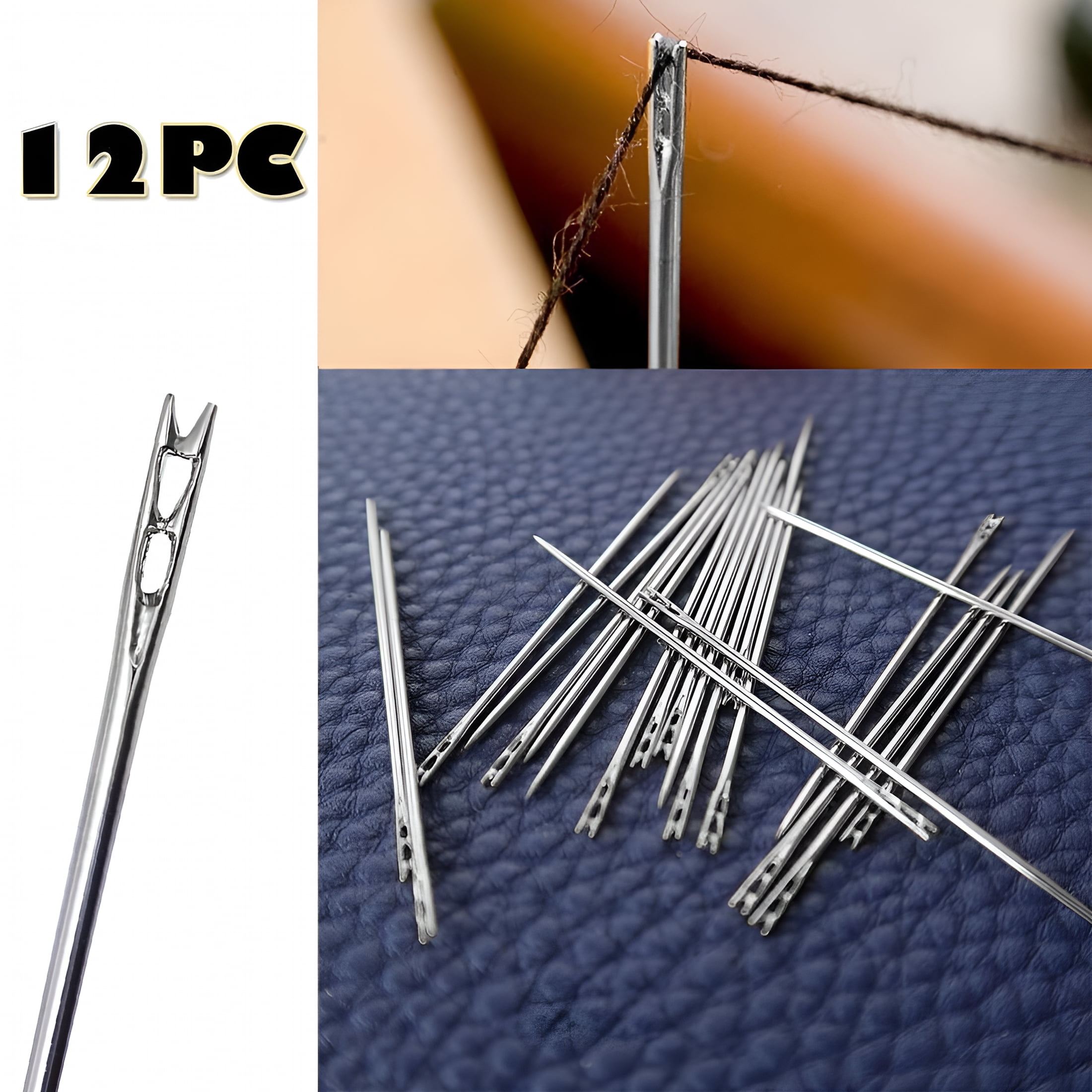 Vanido 12pcs Self Threading Sewing Needles 1 5 Inch Sewing Hand Simple