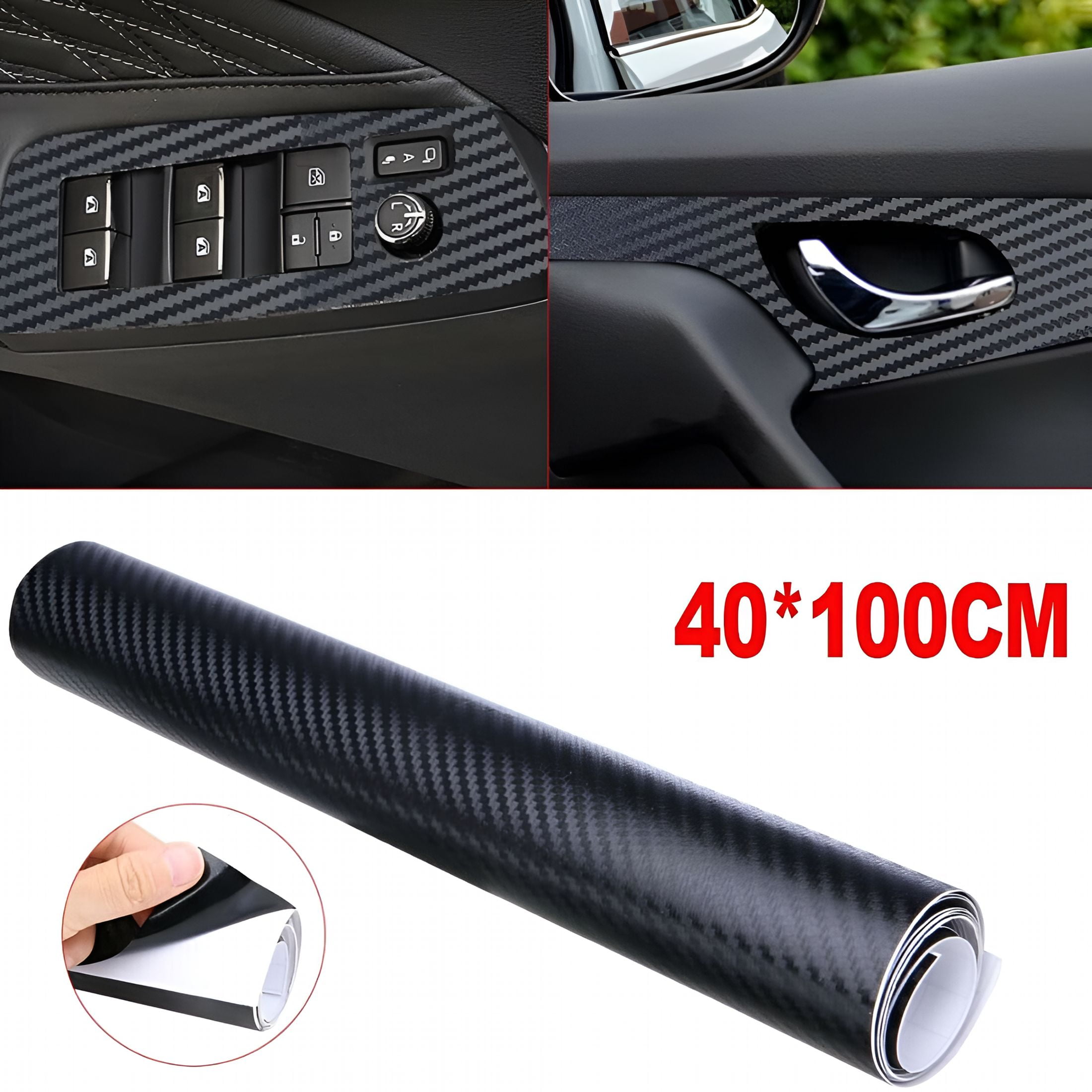 VANIDO 3D Car Interior Carbon Fiber Vinyl Wrap Sticker Dashboard Trim ...