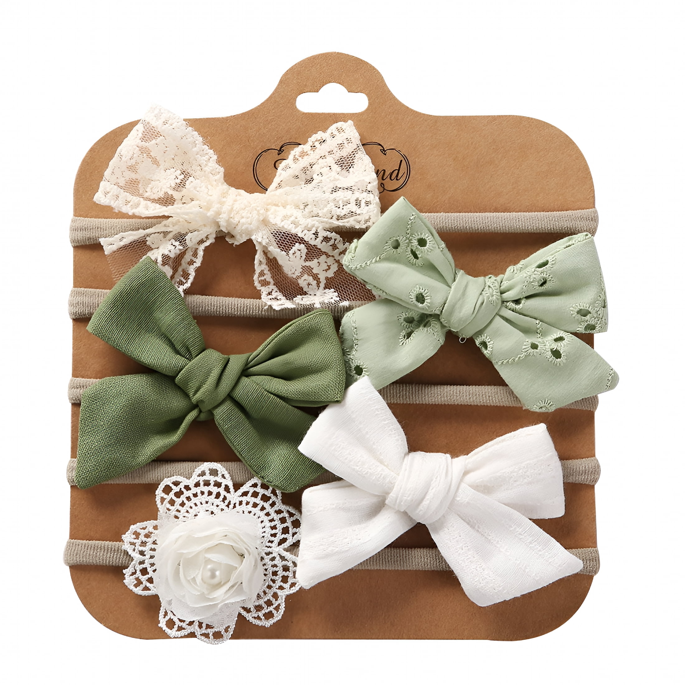 VANIDO 5PCS Baby Hair Ties Elastic Soft Hair Bands for Girls, Infants ...