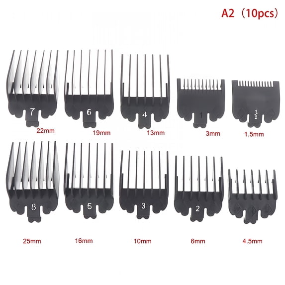 VANIDO 8/10Pcs 1.5-25mm Universal Hair Clipper Limit Comb Guide Limit ...