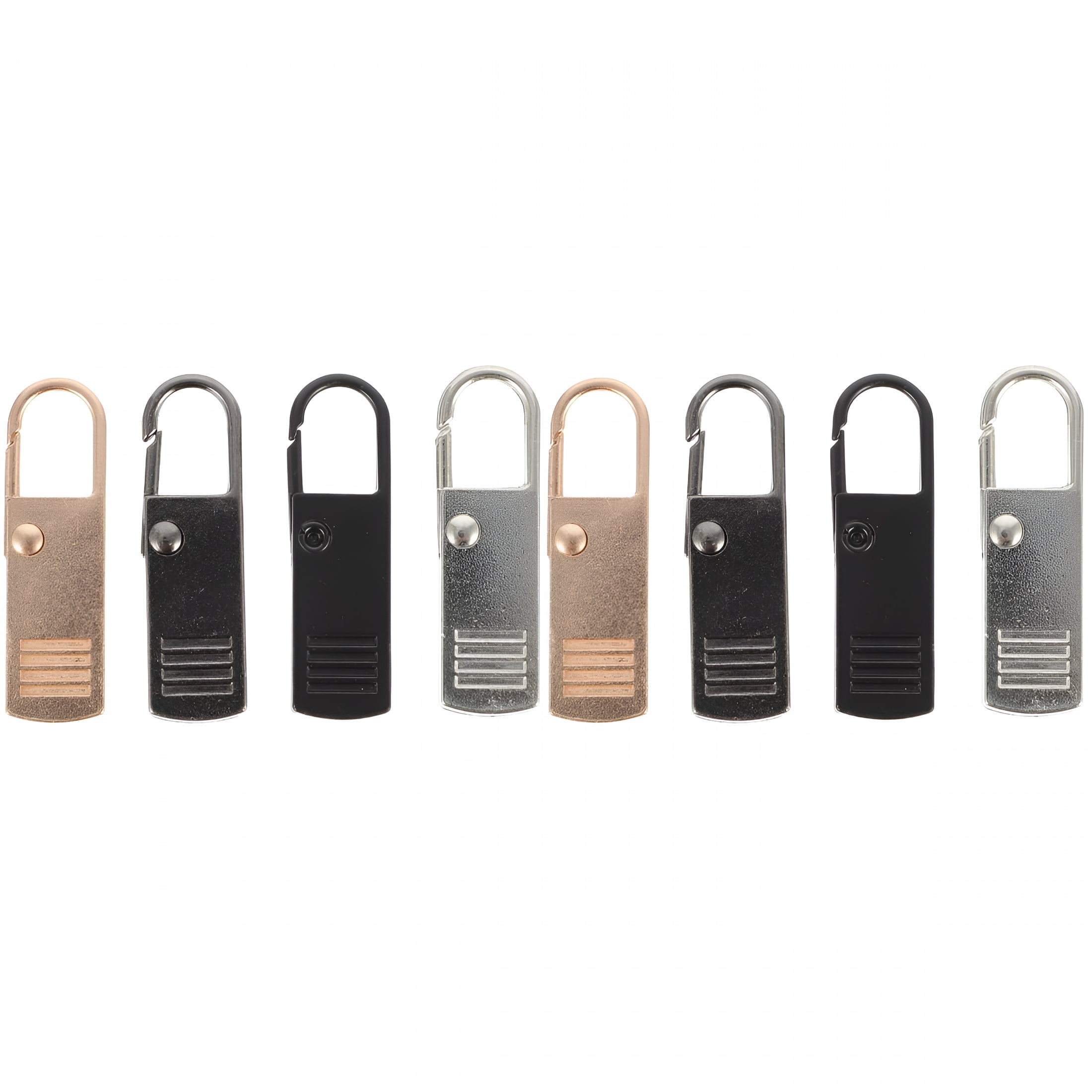 VANIDO 8 Pcs Detachable Zipper Pull Zips Metal Tags Tabs Replacement ...