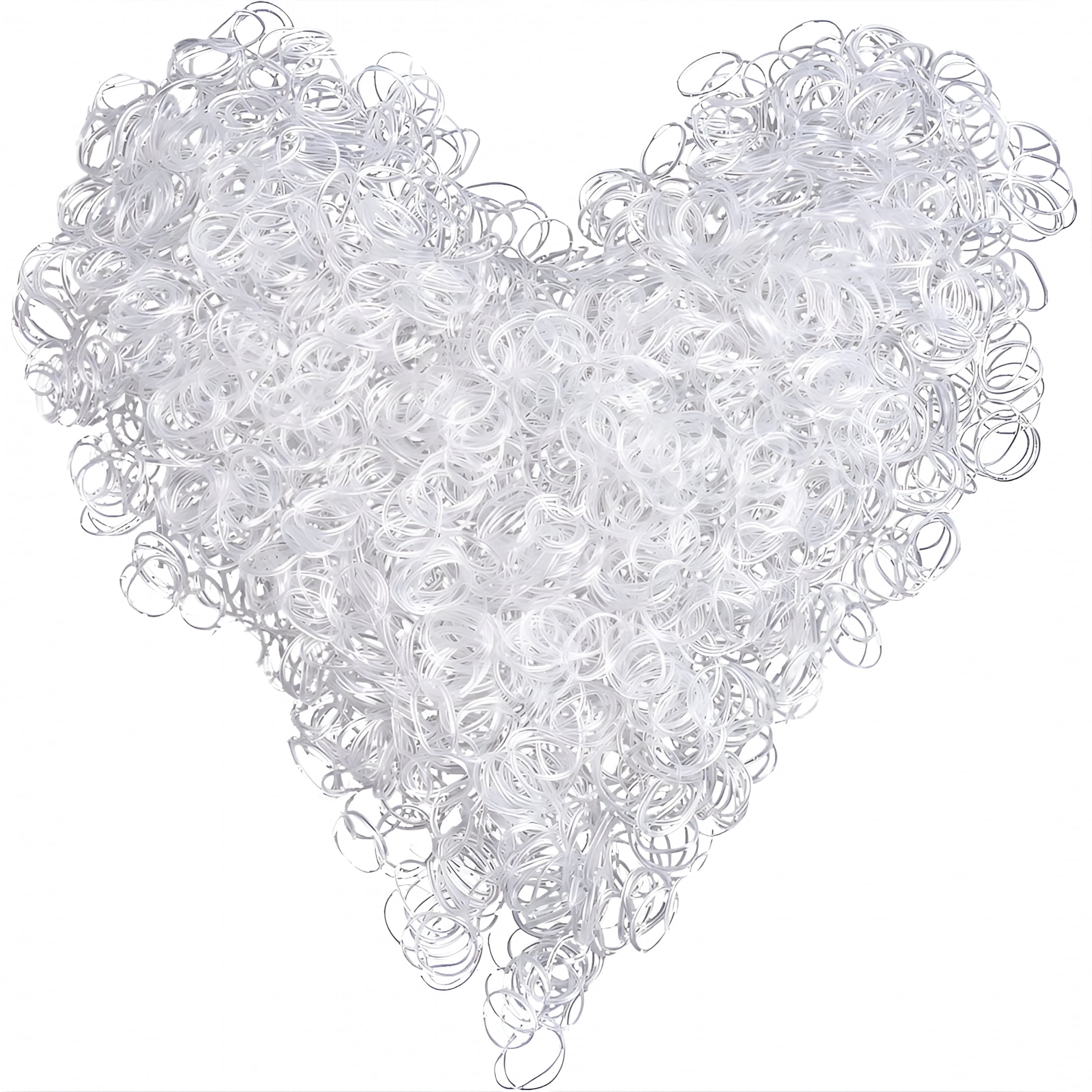 VANIDO Clear Elastic Hair Rubber Bands, 500pcs Mini Small Clear ...