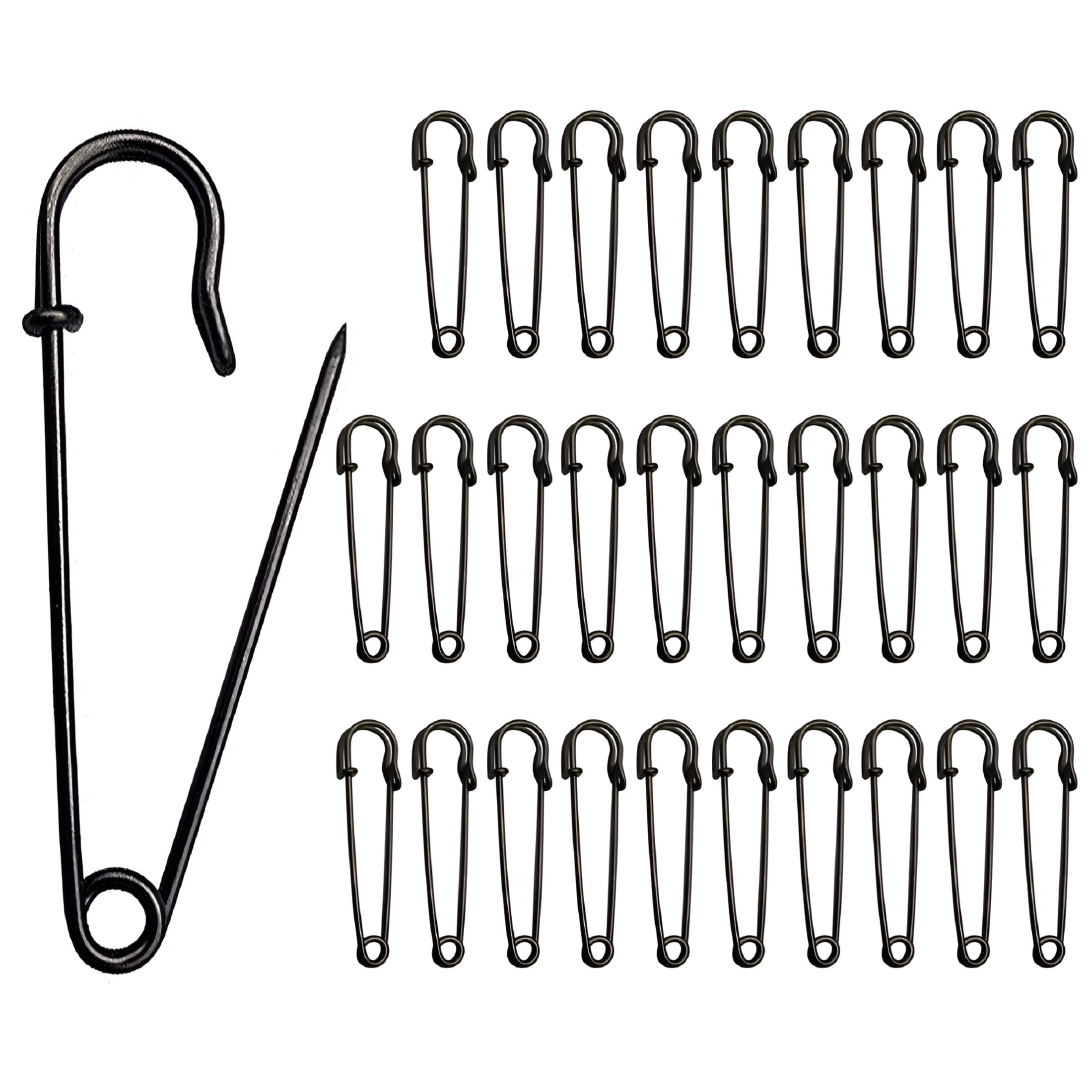 VANIDO 30 Pcs Black Large Safety Pins,Safe and Durable for Blankets ...