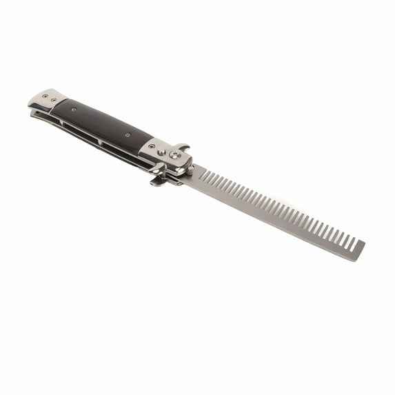 VANIDO Switchblade Comb Men Automatic Push Button Foldable Pocket Oil ...