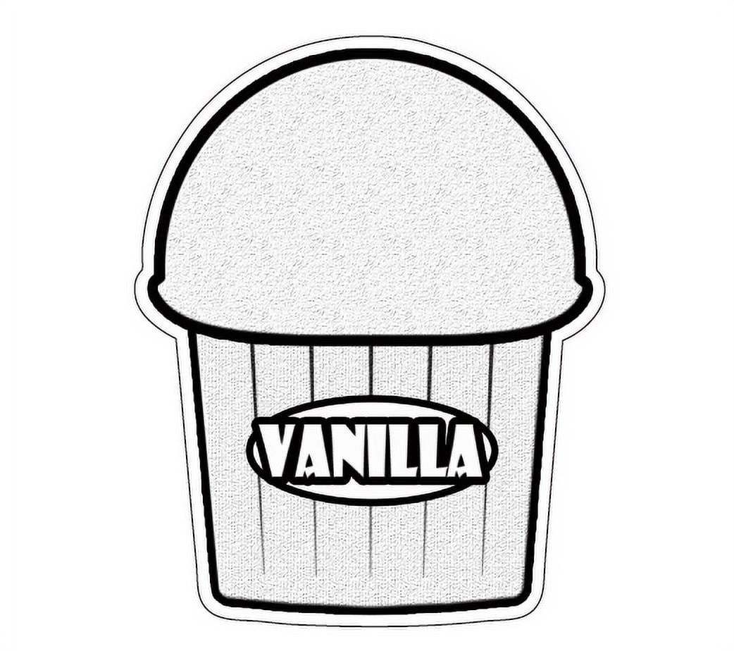 VANILLA FLAVOR Italian Ice Decal shaved ice cart stand - Walmart.com