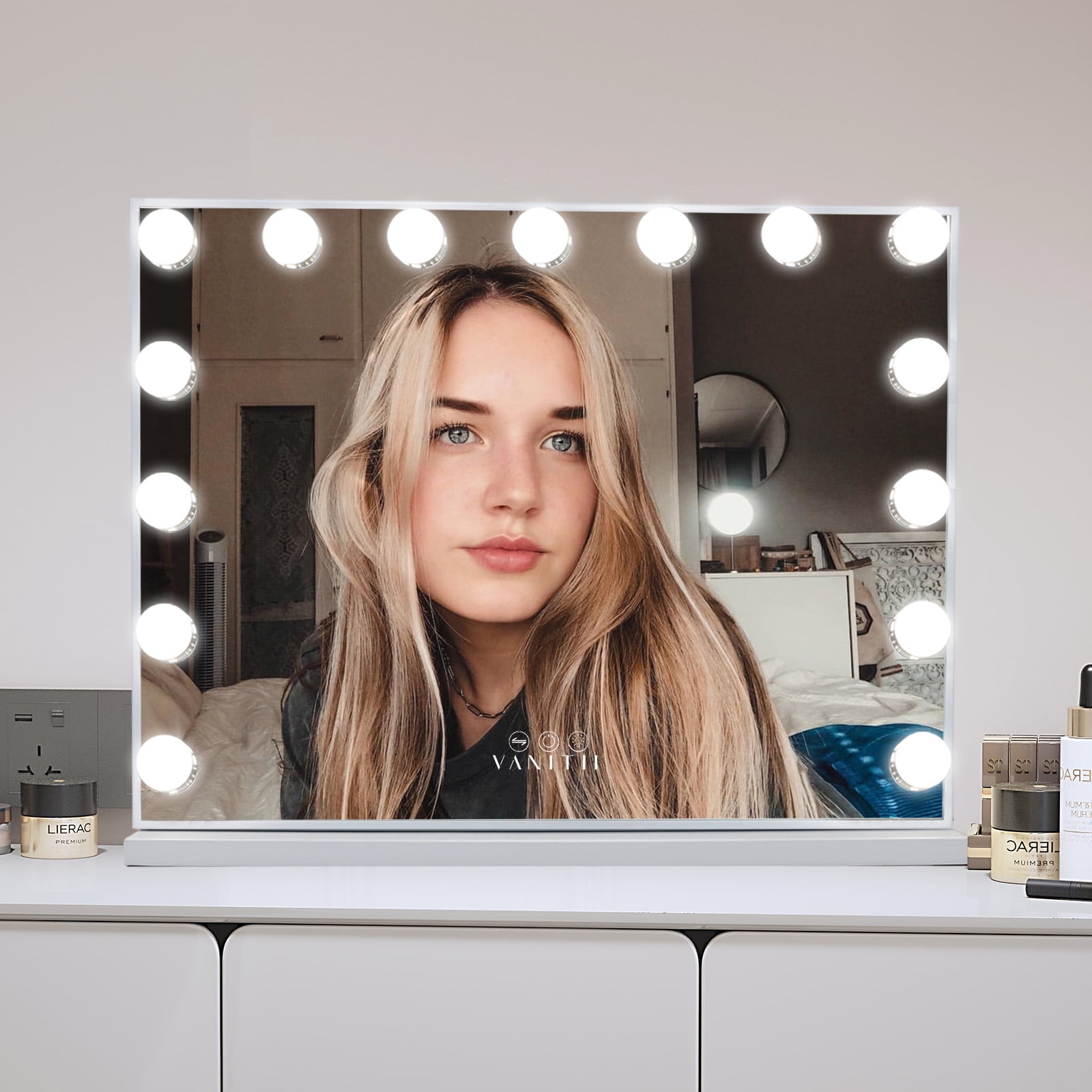Free Shipping! VANITII GLOBAL 23''x19'' Vanity Mirror with Lights USB ...