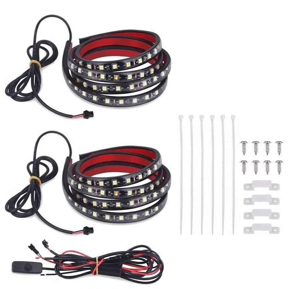 VANJING 2PCS 60” White CM31 LED Light Strip Kit for Truck Bed Cargo Boat Pickup RV SUV ...