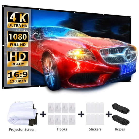 VANKYO 120 inches 16:9 Projector Screen for Indoor & Outdoor Home ...