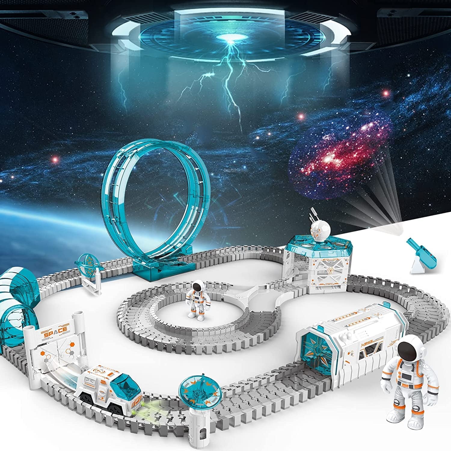 VANLINNY Space Toys for Kids, 204PCS Train Toys for Boys 6-8 with 1 ...
