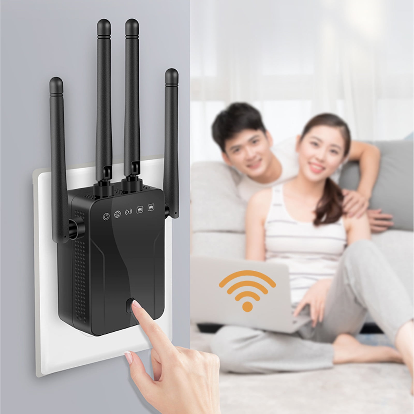 VANLOFE 1200M 2.4G/5G WiFi Extender WiFi Range Extender Wireless ...