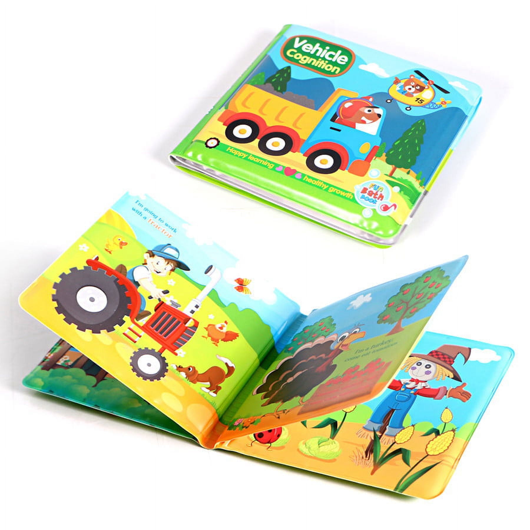VANLOFE Bath Toy Rollbacks Kids Toy Bath Book + Plastic Coated Chrismas ...