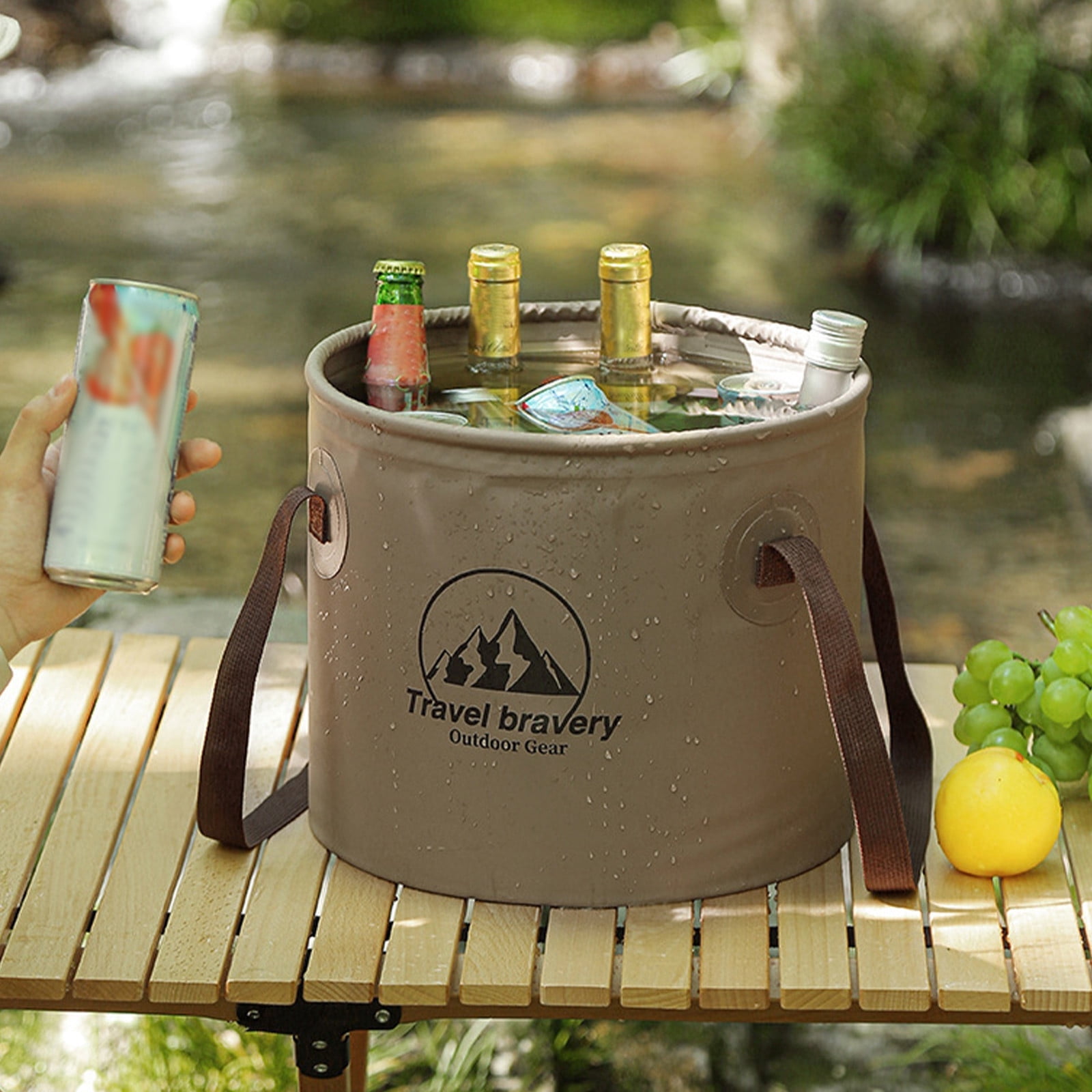 VANLOFE Camping & Hiking Collapsible Bucket With Handle Lightweight ...