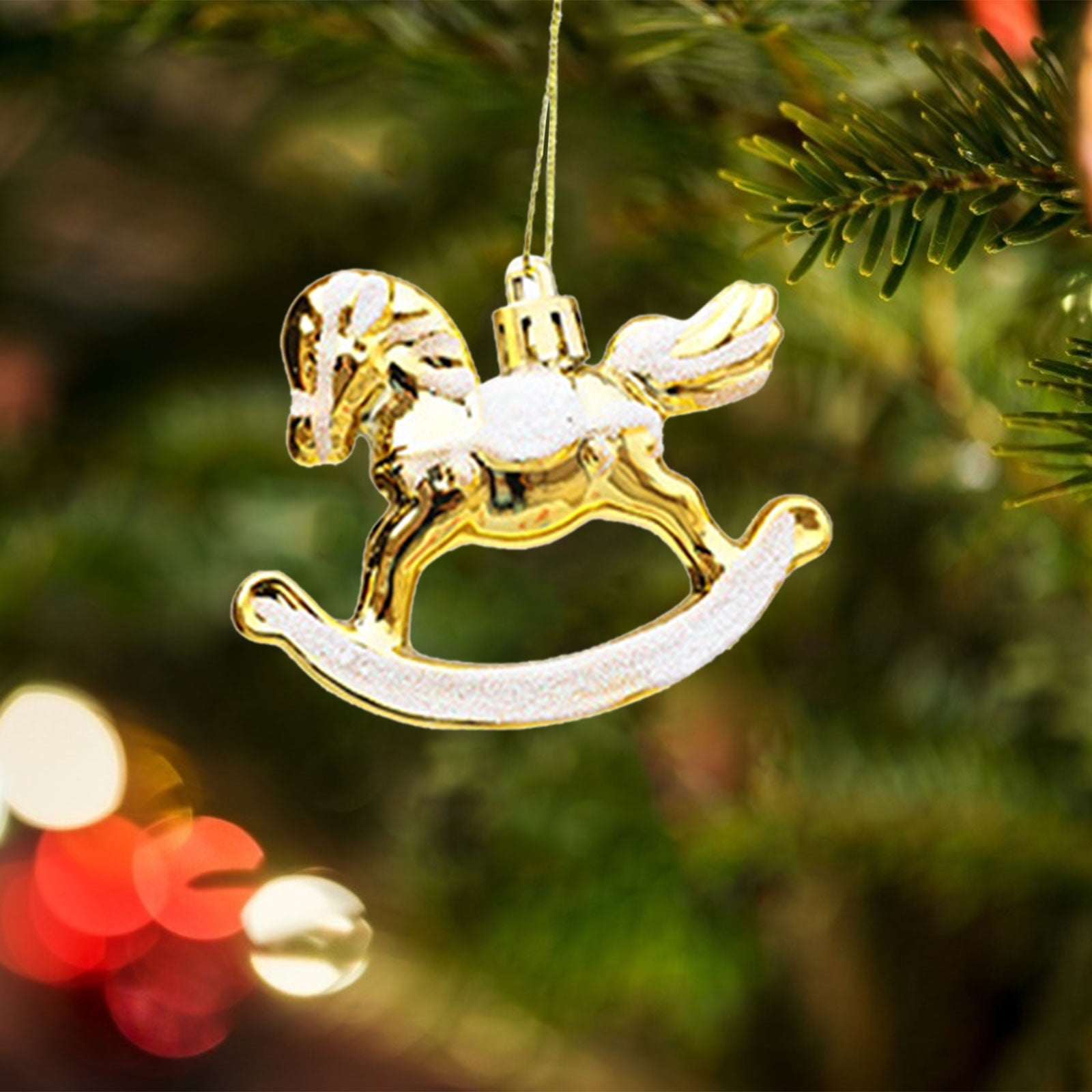 VANLOFE Christmas Decoration Supplies Gold Christmas Plastic ...