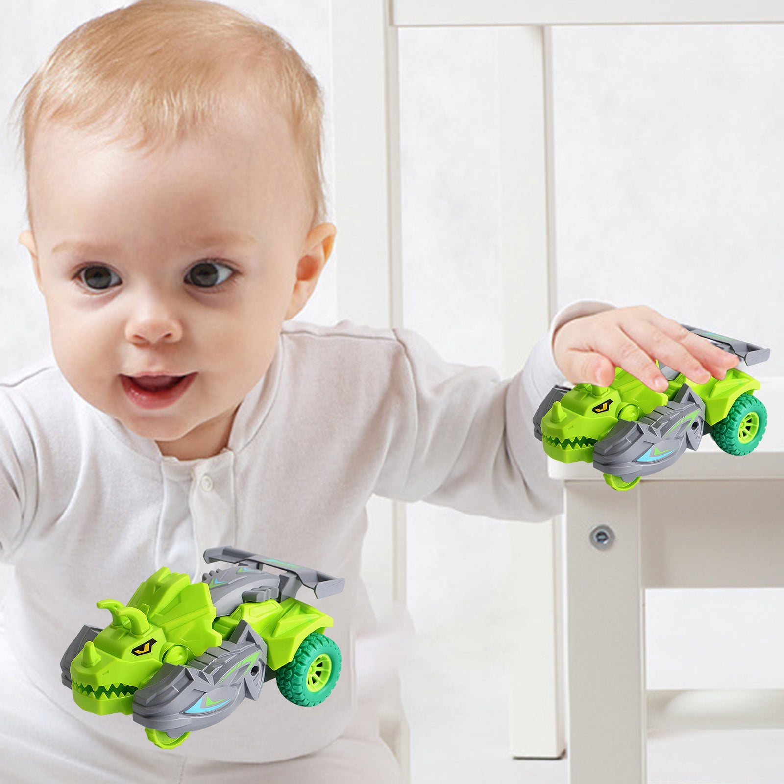 VANLOFE Dinosaur Deforming Toy Car Dinosaur Push Vehicles Dinosaur ...