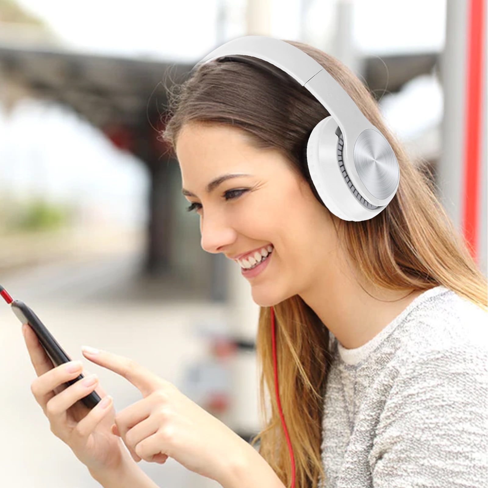 VANLOFE Earphone Over-Ear Headphones Lightweight Folding Stereo Bass ...