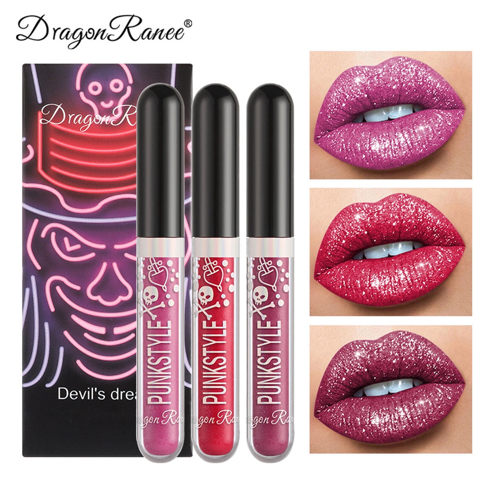 VANLOFE Health Beauty Cheap Portable Gift Lipstick Three Sets Of Lip ...
