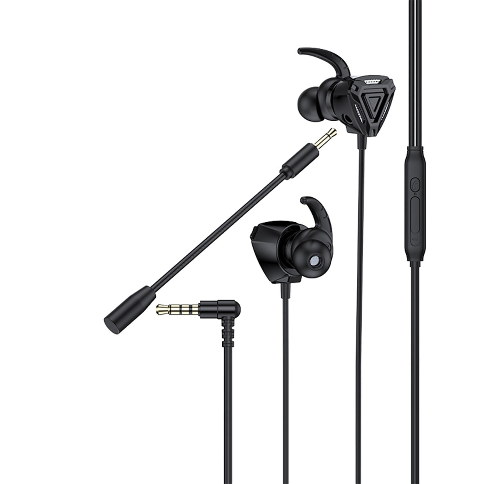 VANLOFE In-Ear Gaming Earbuds with Mic, Black - Walmart.com