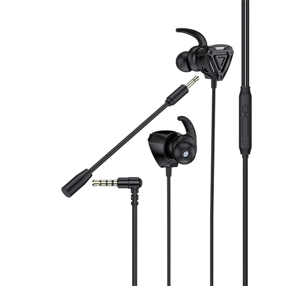 VANLOFE In-Ear Gaming Earbuds with Mic, Black - Walmart.com