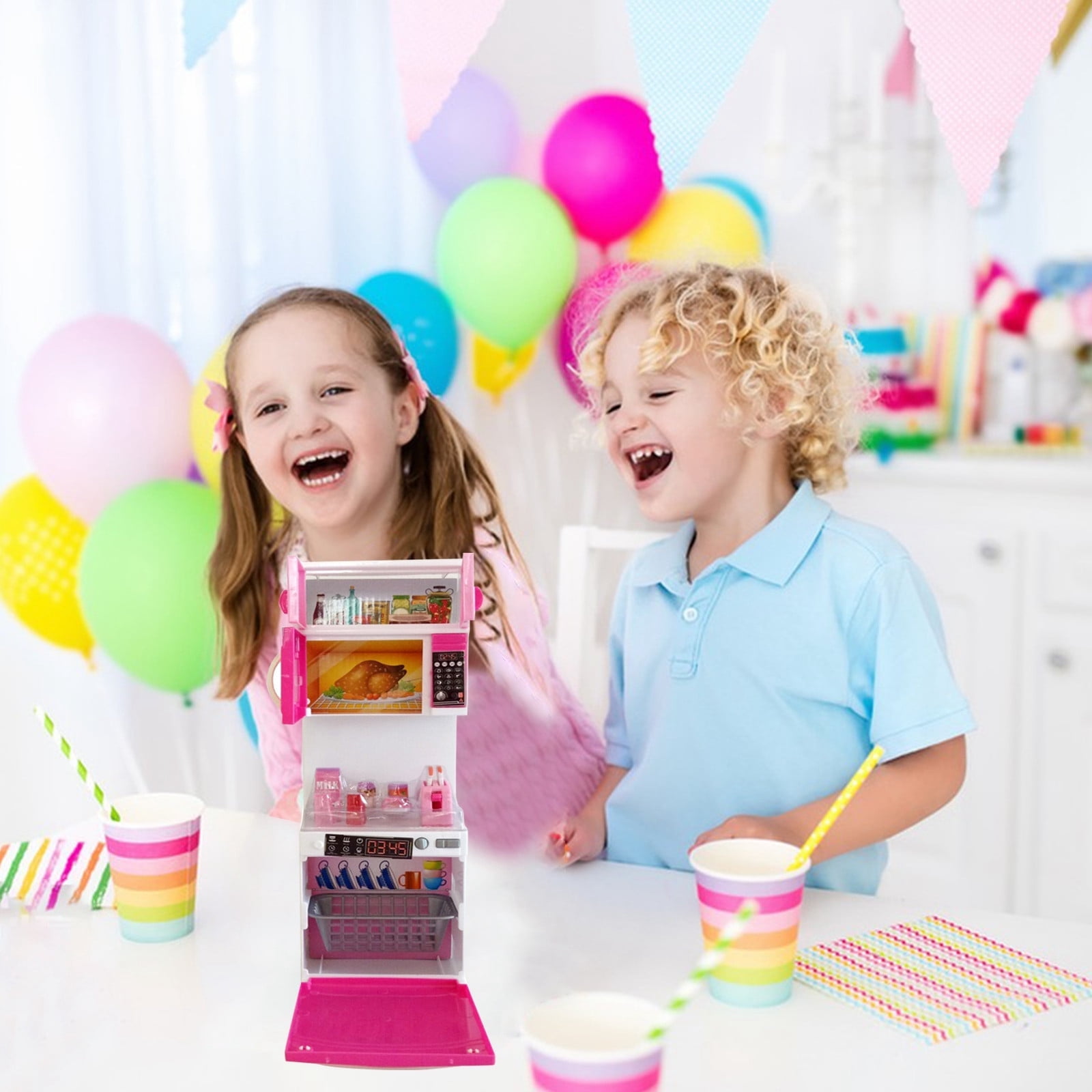 VANLOFE Kids Toy Aged 1+ Pretend Play Toy Kitchen Play Set - Mini ...