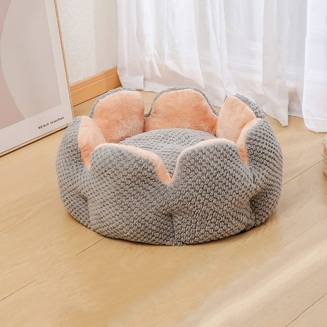 VANLOFE Plush Pet Beds for Cats Soft Big Plush Cushion Washable Cat ...